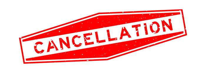 Grunge red cancellation word oval rubber seal Vector Image