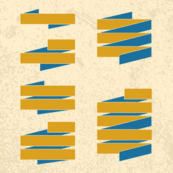 Collection of the grunge ribbons Royalty Free Vector Image