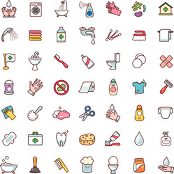 Self care and well-being clipart set Royalty Free Vector