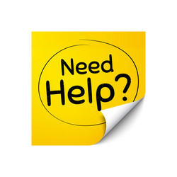 Need help symbol support service sign 3d bubble Vector Image