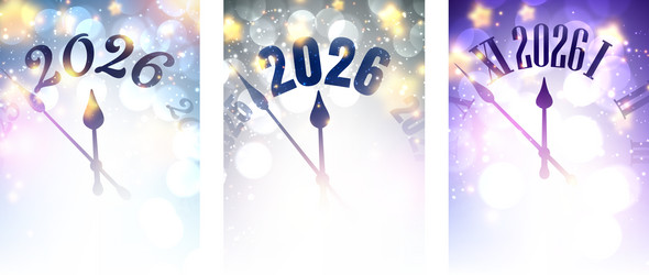 Elegant Clock Countdown 2026 Royalty Free Vector Image