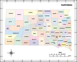 South Dakota Map Outline Vector Images (over 290)
