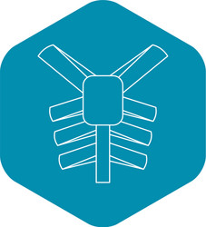 Human thorax icon simple style Royalty Free Vector Image