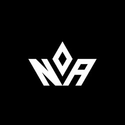 Na monogram logo with sharped shape design Vector Image