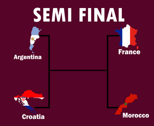 Final flag countries emblem france argentina Vector Image