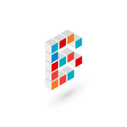 Isometric toy bricks of letter b letter from Vector Image
