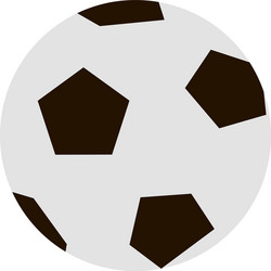 Football flat on white Royalty Free Vector Image