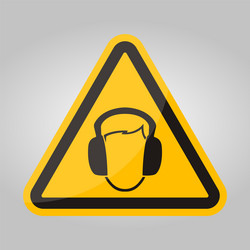 Symbol wear ear muff sign isolate on white Vector Image