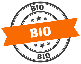 Bio stamp label on transparent background Vector Image