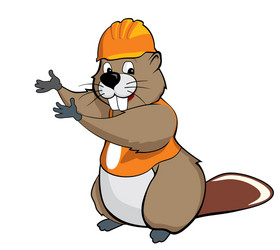 Cartoon beavers two Royalty Free Vector Image - VectorStock