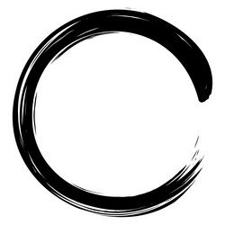Enso zen japanese circle brush Royalty Free Vector Image
