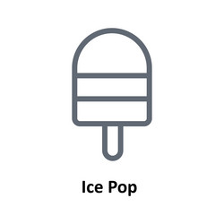 Ice pop fill outline icons simple stock Royalty Free Vector
