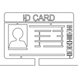 Car driver license identification id card icon Vector Image