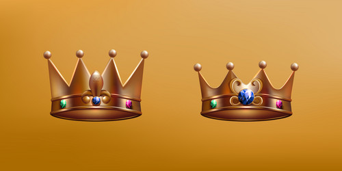 King And Queen Crowns Together
