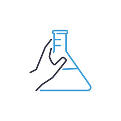 Students doing chemical experiment Royalty Free Vector Image