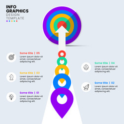 Infographic template the path to goal with 5 Vector Image
