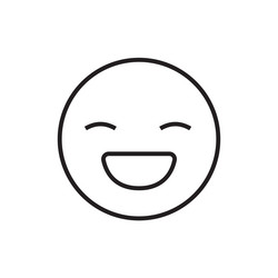 Laugh feedback icon with black outline style Vector Image