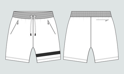Shorts pant template Royalty Free Vector Image