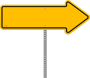 Yellow sign directional arrows Royalty Free Vector Image