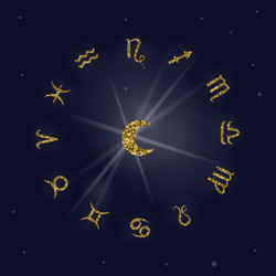 Constellation stars zodiac signs in space Vector Image