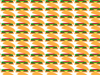 Burgers wallpaper on white background Royalty Free Vector