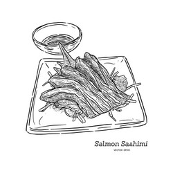 Negitoro gunkan hand draw sketch Royalty Free Vector Image