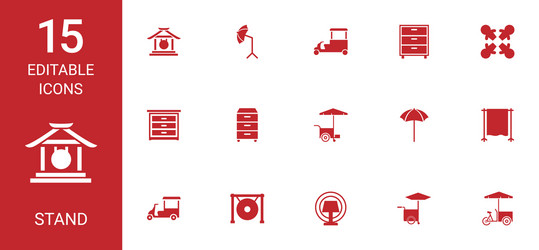 Stand icons Royalty Free Vector Image - VectorStock