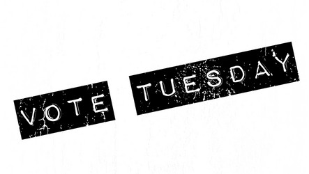 Vote tuesday rubber stamp Royalty Free Vector Image