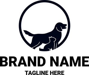 Creative logo design dog and cat template Vector Image