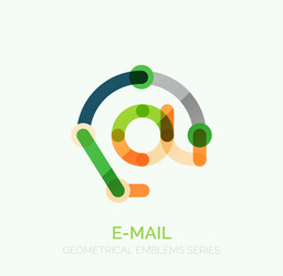 Email business symbol or at sign logo Royalty Free Vector