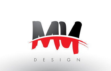 My m y logo letters with red and black colors Vector Image