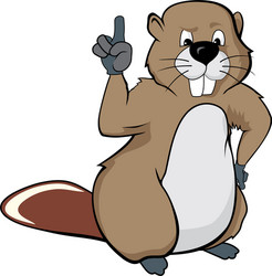 Cartoon beavers two Royalty Free Vector Image - VectorStock