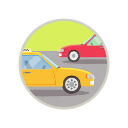 Red taxi icon Royalty Free Vector Image - VectorStock