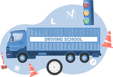 Driving school background Royalty Free Vector Image