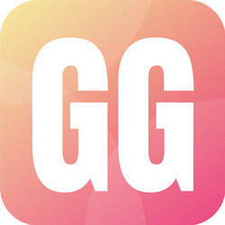 Gg letter logo design with simple style Royalty Free Vector