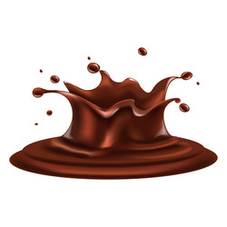 Realistic chocolate splash liquid whirl Royalty Free Vector