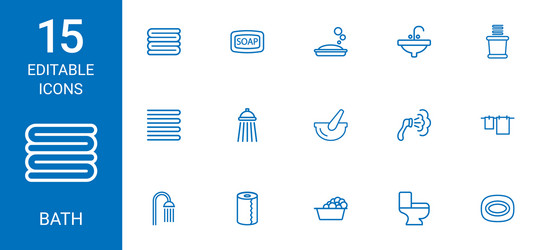 37 bath icons Royalty Free Vector Image - VectorStock