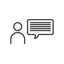 Comment feedback icons with blue gradient outline Vector Image