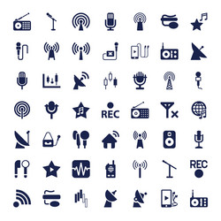 Radio icons Royalty Free Vector Image - VectorStock