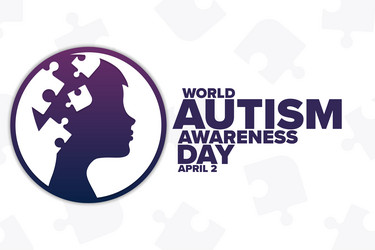 World autism awareness day april 2 holiday Vector Image