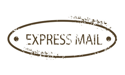 Brown post mark Royalty Free Vector Image - VectorStock