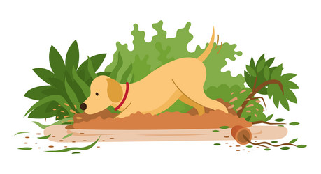 Dog Digging Vector Images (over 140)