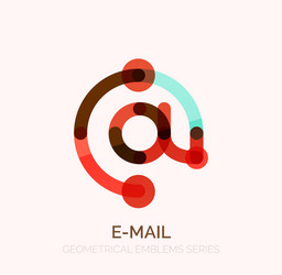 Email business symbol or at sign logo Royalty Free Vector