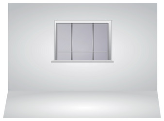 Realistic white room interior grey soft gradient Vector Image