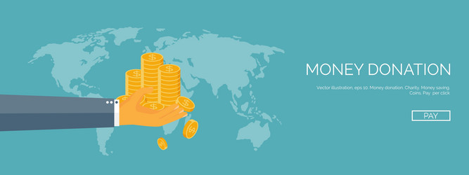 Ector flat header money Royalty Free Vector Image