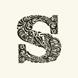 Capital letter s for monograms emblems and logos Vector Image