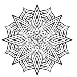 Flower pattern mandala coloring page Royalty Free Vector