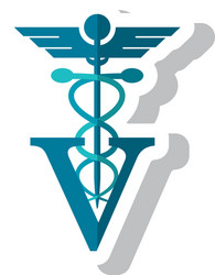 Isolated caduceus and vet design Royalty Free Vector Image