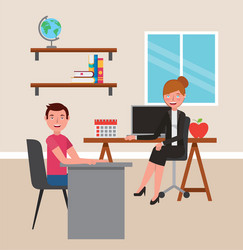 People learning concept Royalty Free Vector Image