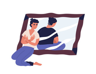 Anorexia and its effects on the body Royalty Free Vector